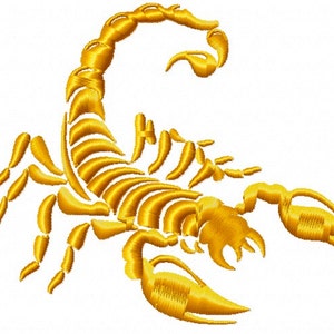 Scorpio Machine Embroidery Design - Three Sizes Included, Tested/ - Etsy