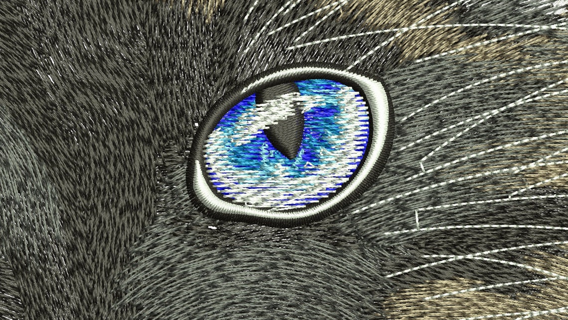 Cat With Blue Eyes Machine Embroidery Designs Tested - Etsy