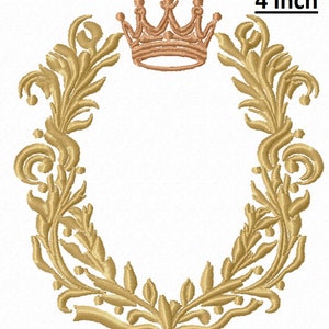 Wreath in Baroque Style Crown for Monogram Name and Logo Machine ...