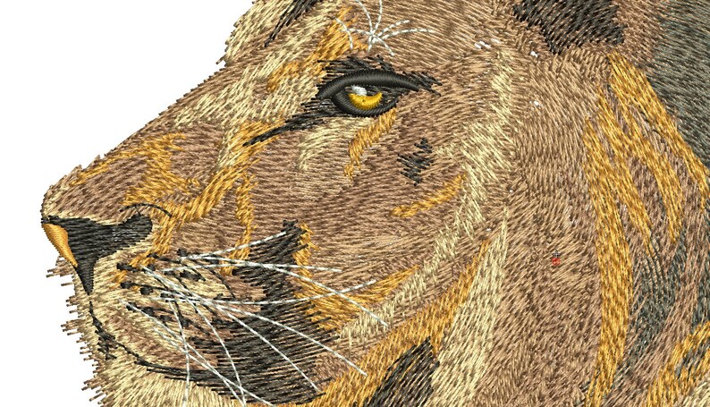 Lion Machine Embroidery Design attention High Density and | Etsy