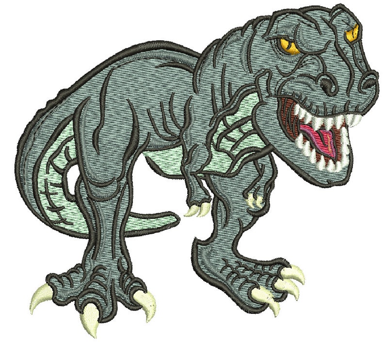 T Rex Dinosaur Tyrannosaurus Machine Embroidery Designs - Etsy