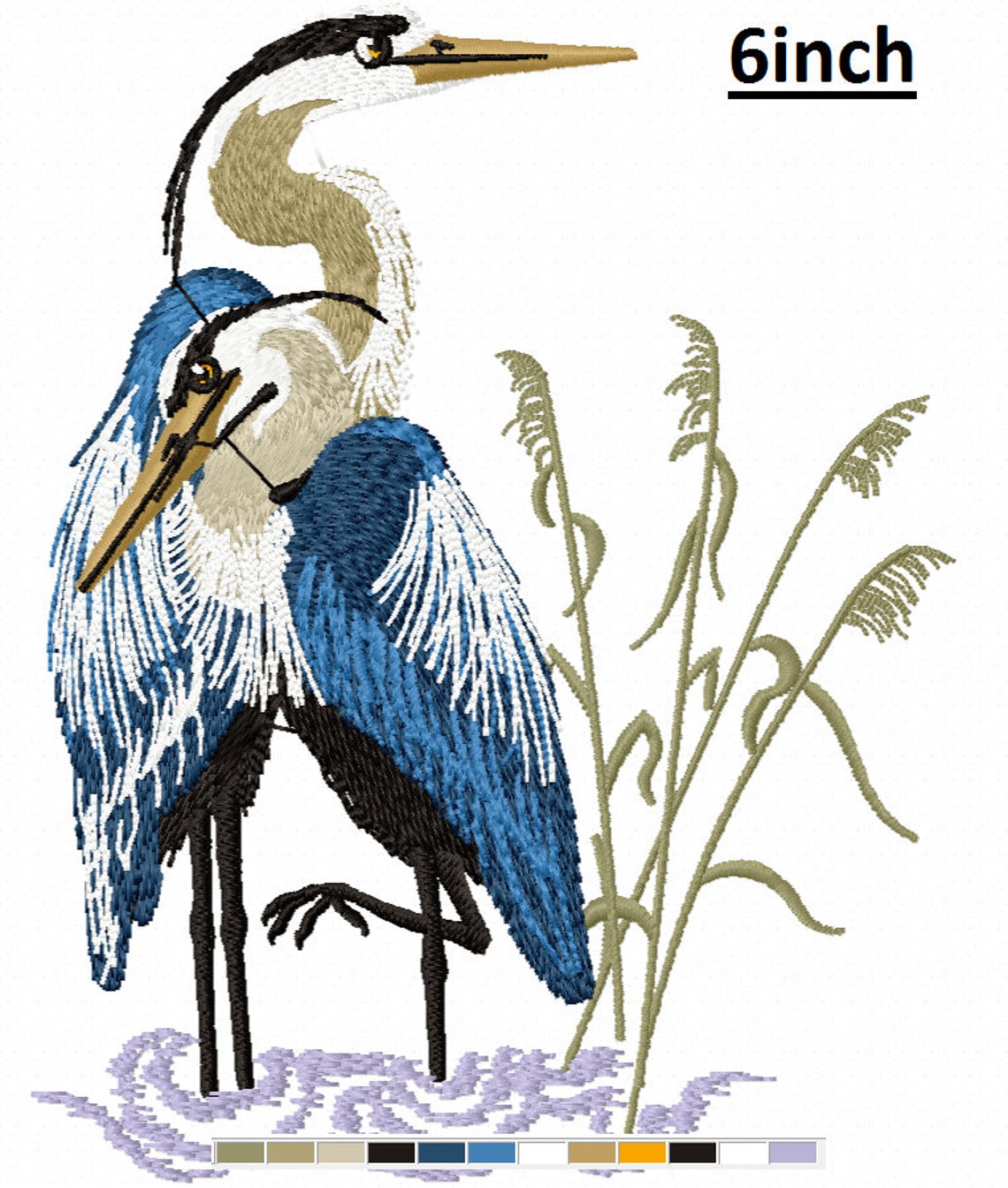 A Couple of Herons Embroidery Design - Etsy