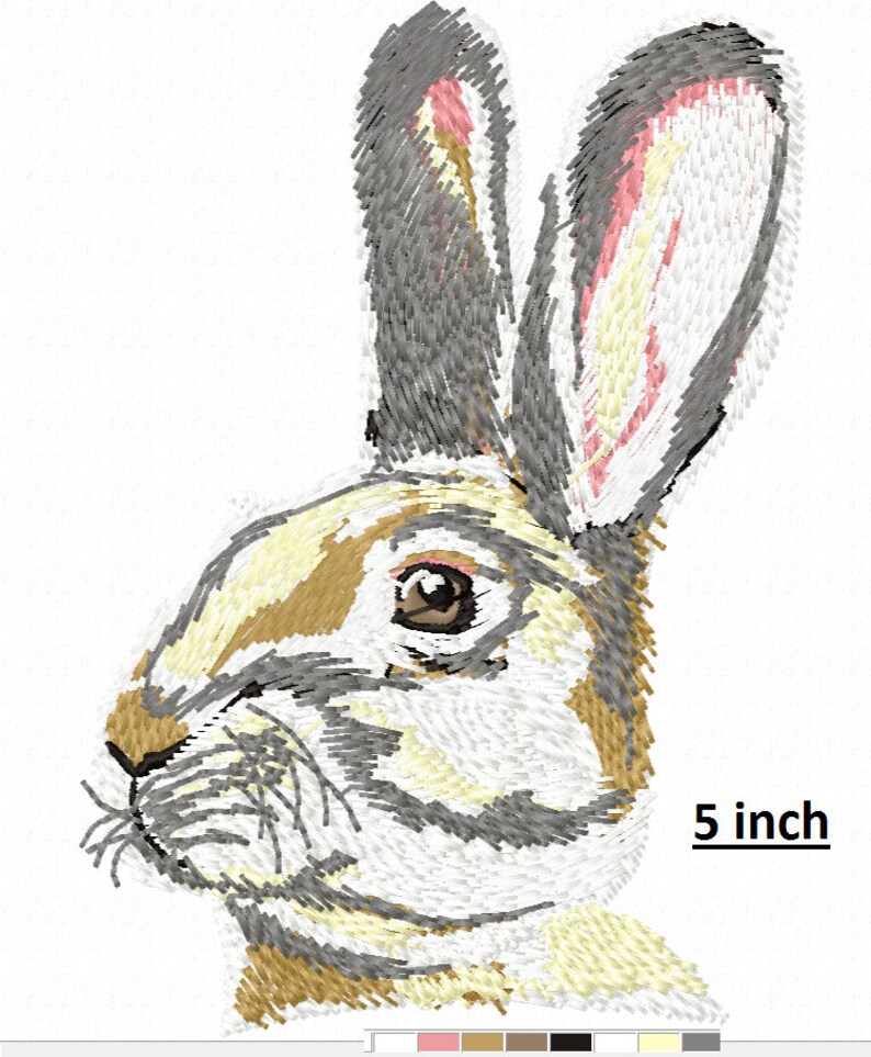 Rabbit Wild Hare Machine Embroidery Design Tested - Etsy