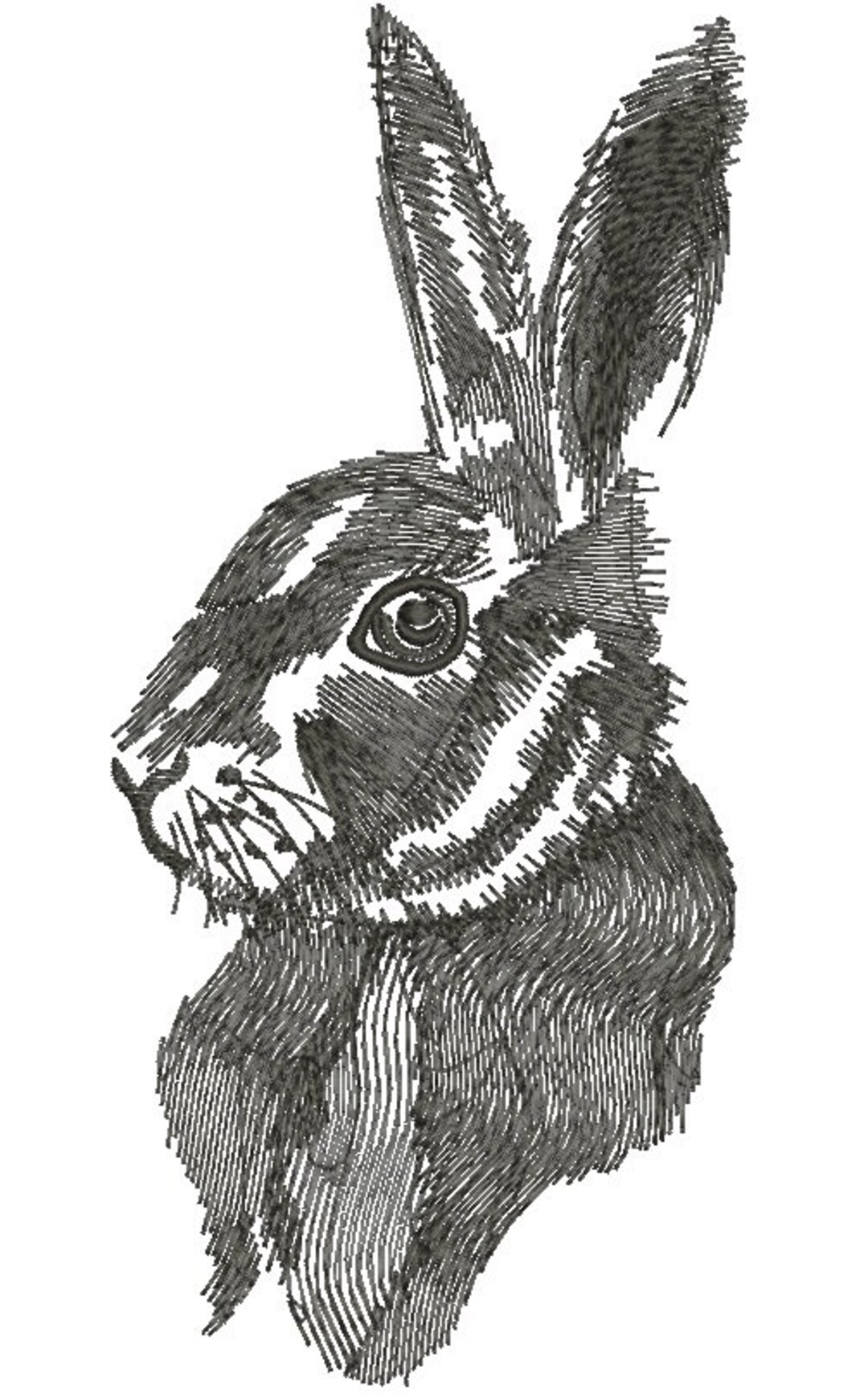 Rabbit Wild Hare Machine Embroidery Design Tested - Etsy