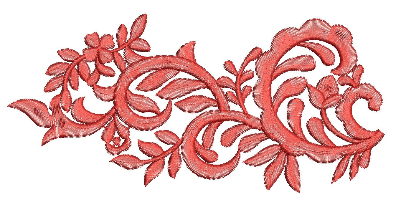 Floral Pattern Machine Embroidery Designs Not Dense Stitches | Etsy