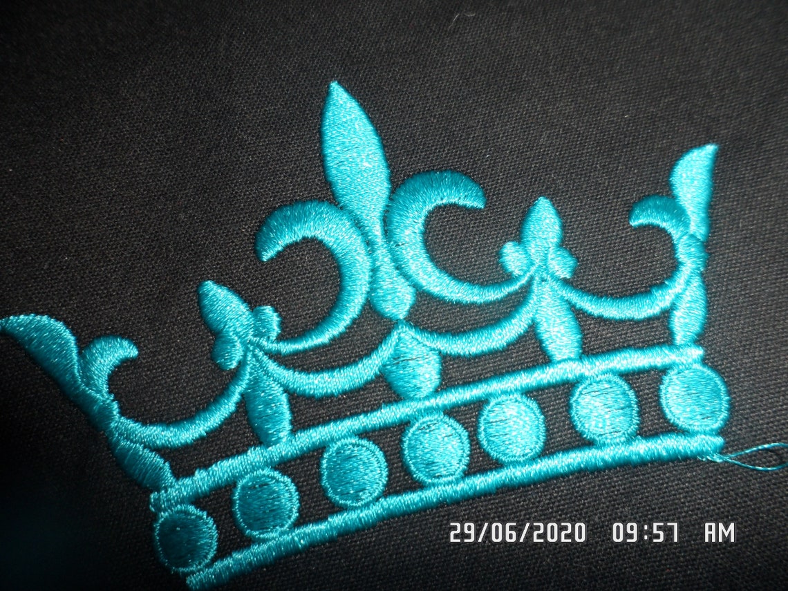 Crown Embroidery Design Design Tested | Etsy