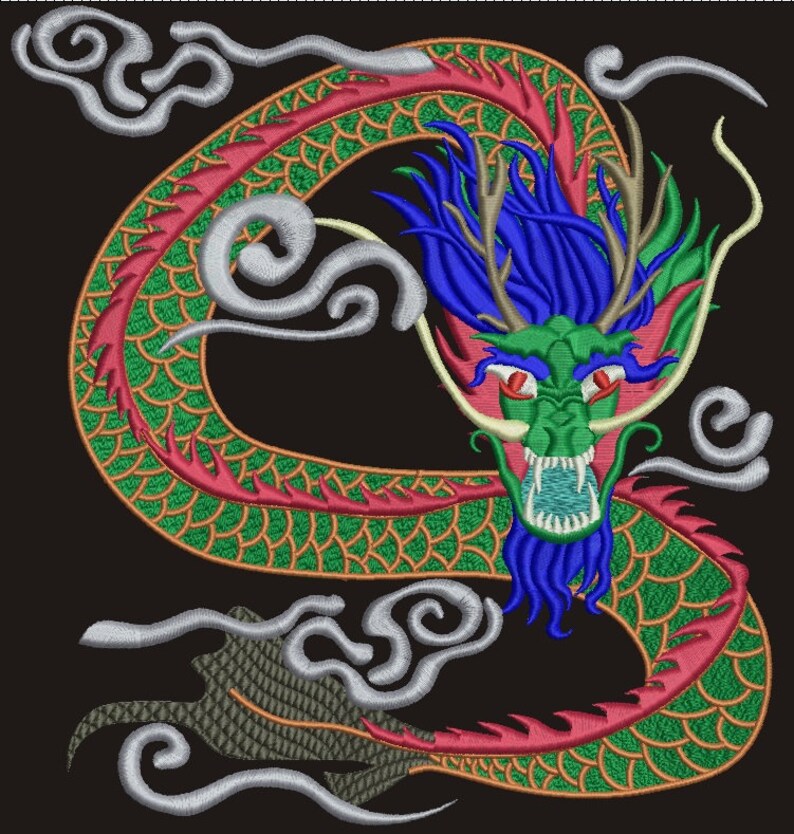 Chinese Dragon Machine Embroidery Designs Tested - Etsy