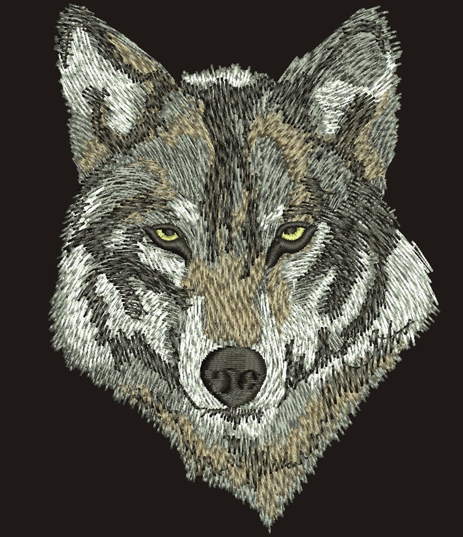 Wolf Head Machine Embroidery Design INSTANT DOWNLOAD - Etsy