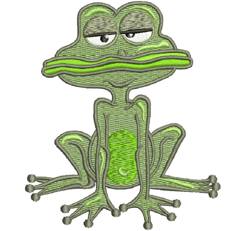 Cute Frog Machine Embroidery Design Tested - Etsy