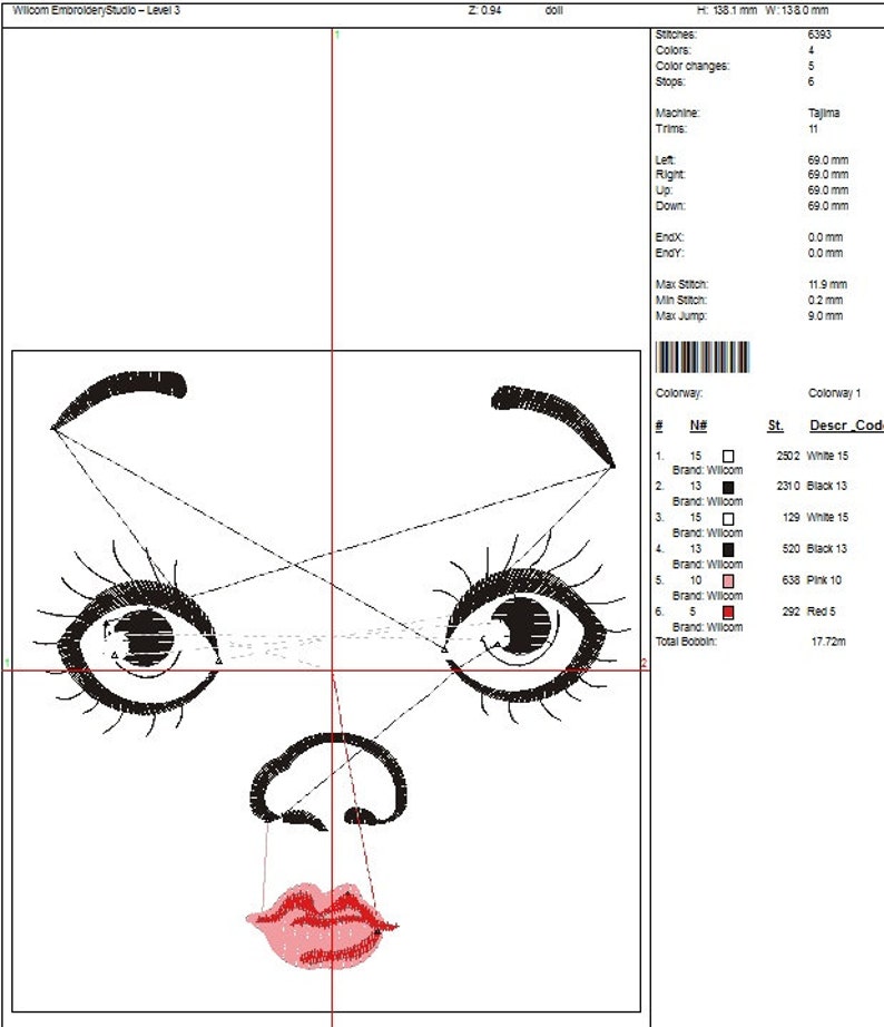 Dolls Pretty Faces Machine Embroidery Design Instant Download | Etsy