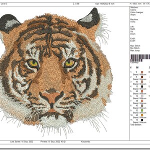 Tiger Machine Embroidery Design - Etsy