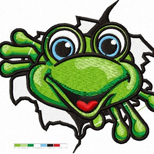 Cute Frog Machine Embroidery Design Tested - Etsy