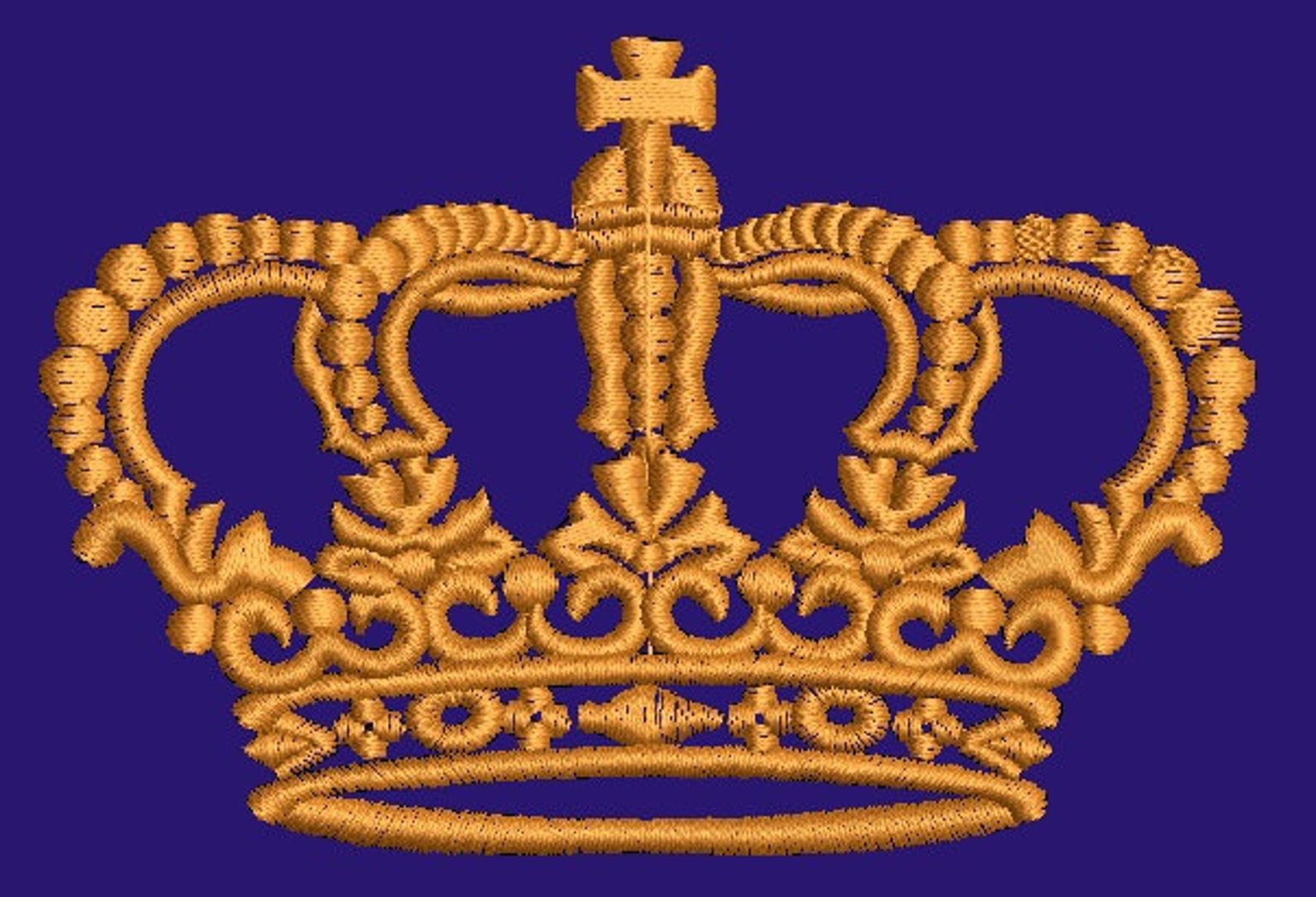 Crown Machine Embroidery Design Size 100 75mm 43 Inc - Etsy