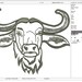 Buffalo Head Bull Machine Embroidery Designs INSTANT DOWNLOAD - Etsy