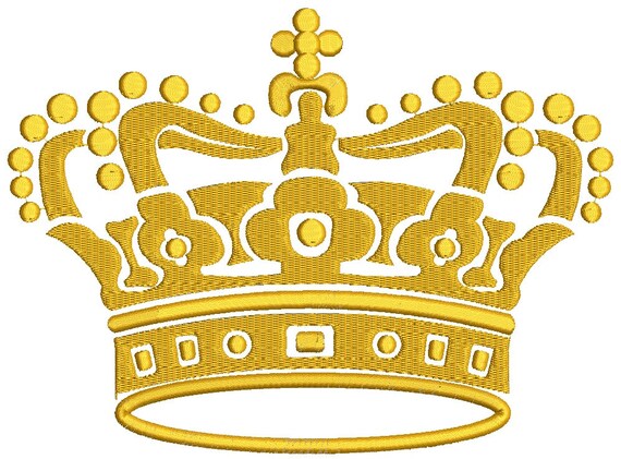 Crown embroidery design 165122 mm / 6.6 inc x 5 inc / | Etsy