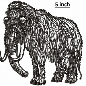 Woolly Mammoth Machine Embroidery Design - Etsy