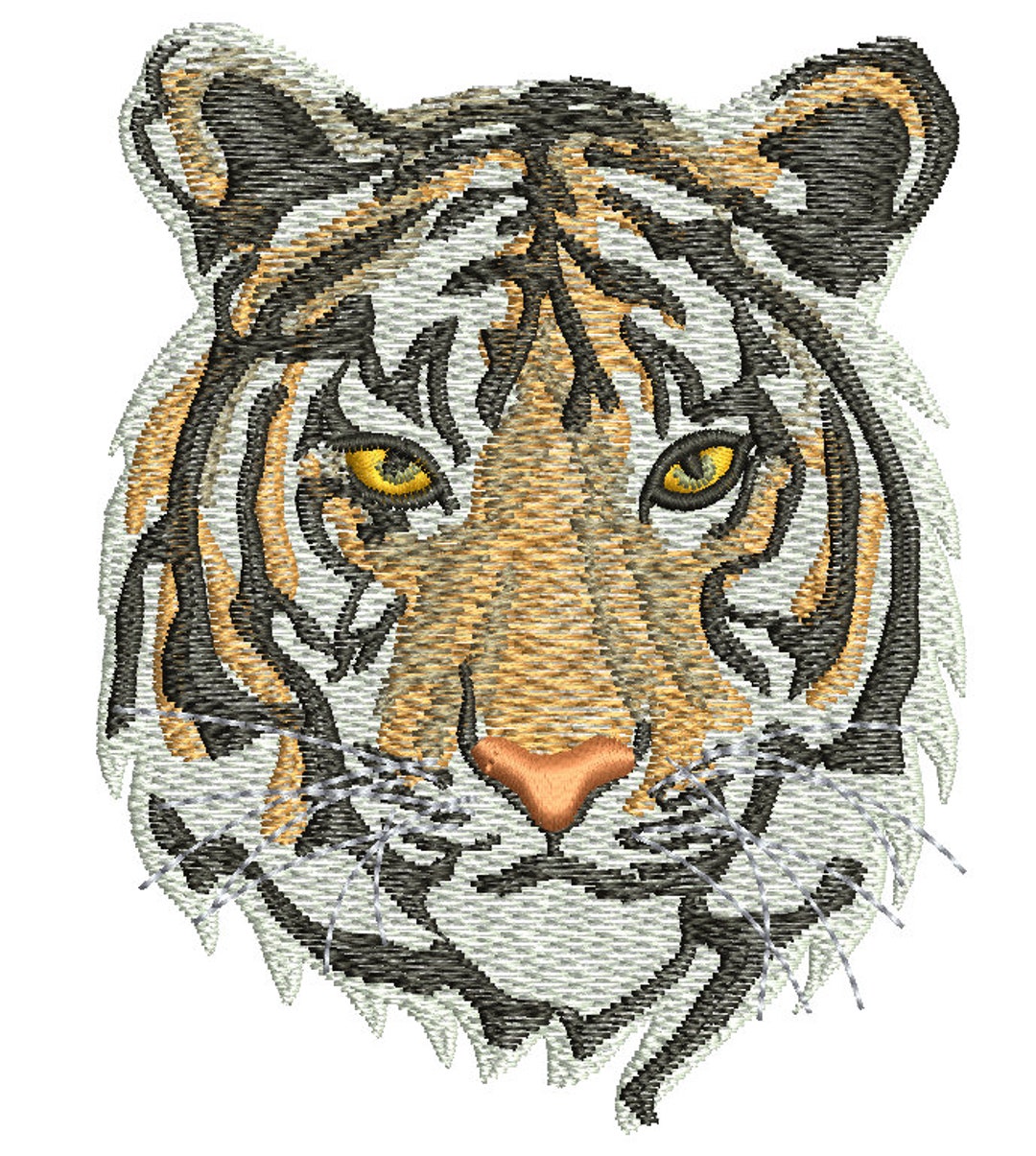 Tiger Machine Embroidery Design - Tested - Etsy