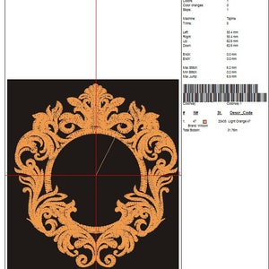 Vintage Baroque Frame for Monogram / Baroque Monogram Frame Machine ...