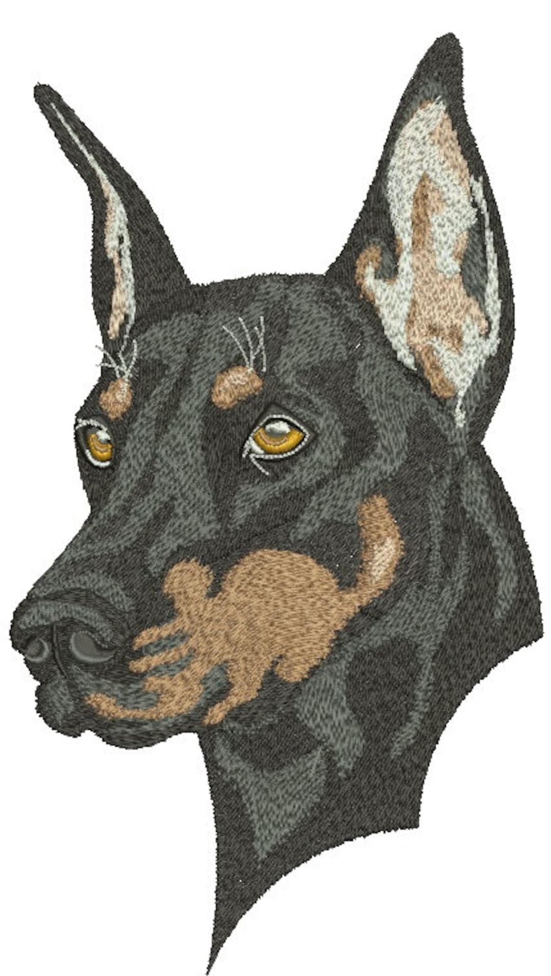 Doberman Pinscher Machine Embroidery Design - Etsy