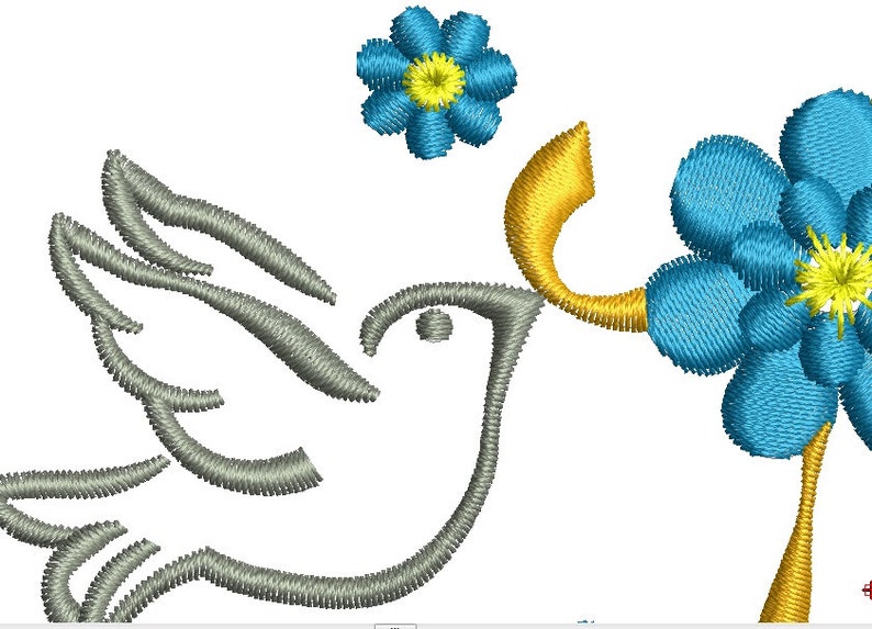 Wedding Doves Machine Embroidery Design Three Sizes - Etsy