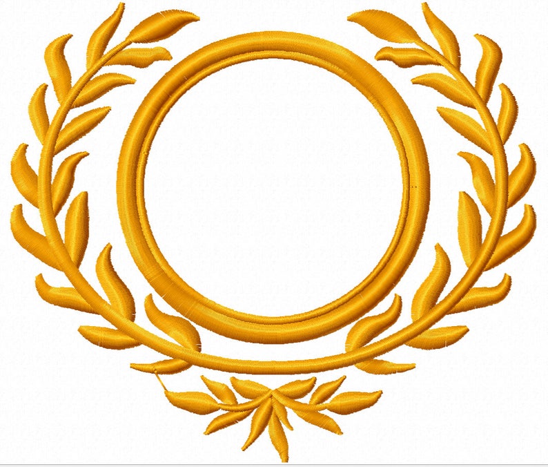 Laurel Wreath for Monogram Machine Embroidery Design , Letters Not ...
