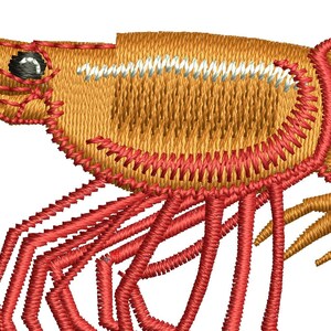 Shrimp Machine Embroidery Design - Etsy