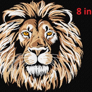 Lion Head Machine Embroidery Design -dark Background Better - Etsy