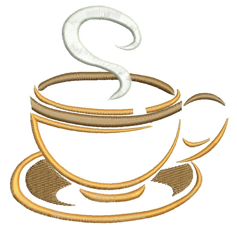 Cup of Tea Machine Embroidery Design, Design Tested. - Etsy