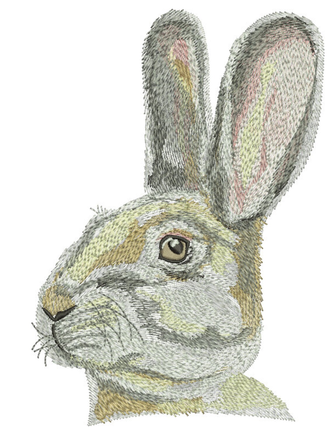 Rabbit Wild Hare Machine Embroidery Design Tested - Etsy