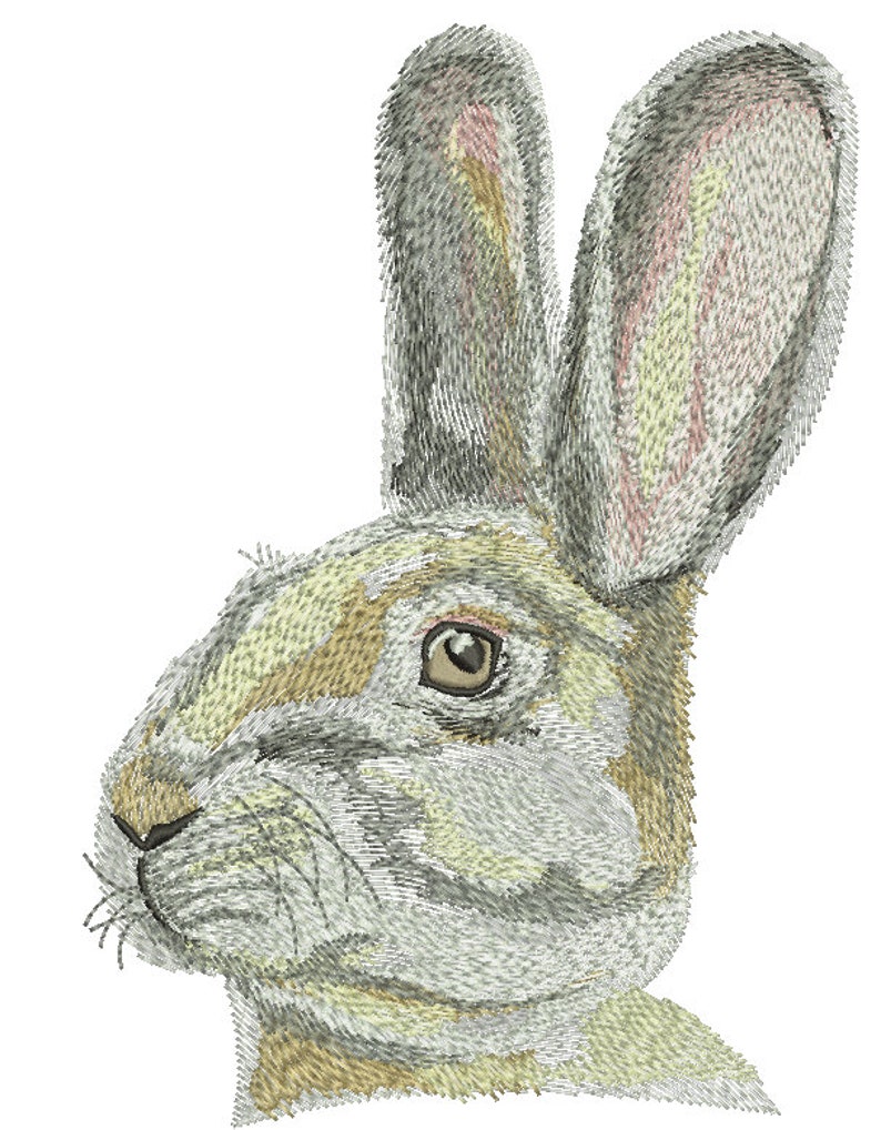 Rabbit Wild Hare Machine Embroidery Design Tested - Etsy
