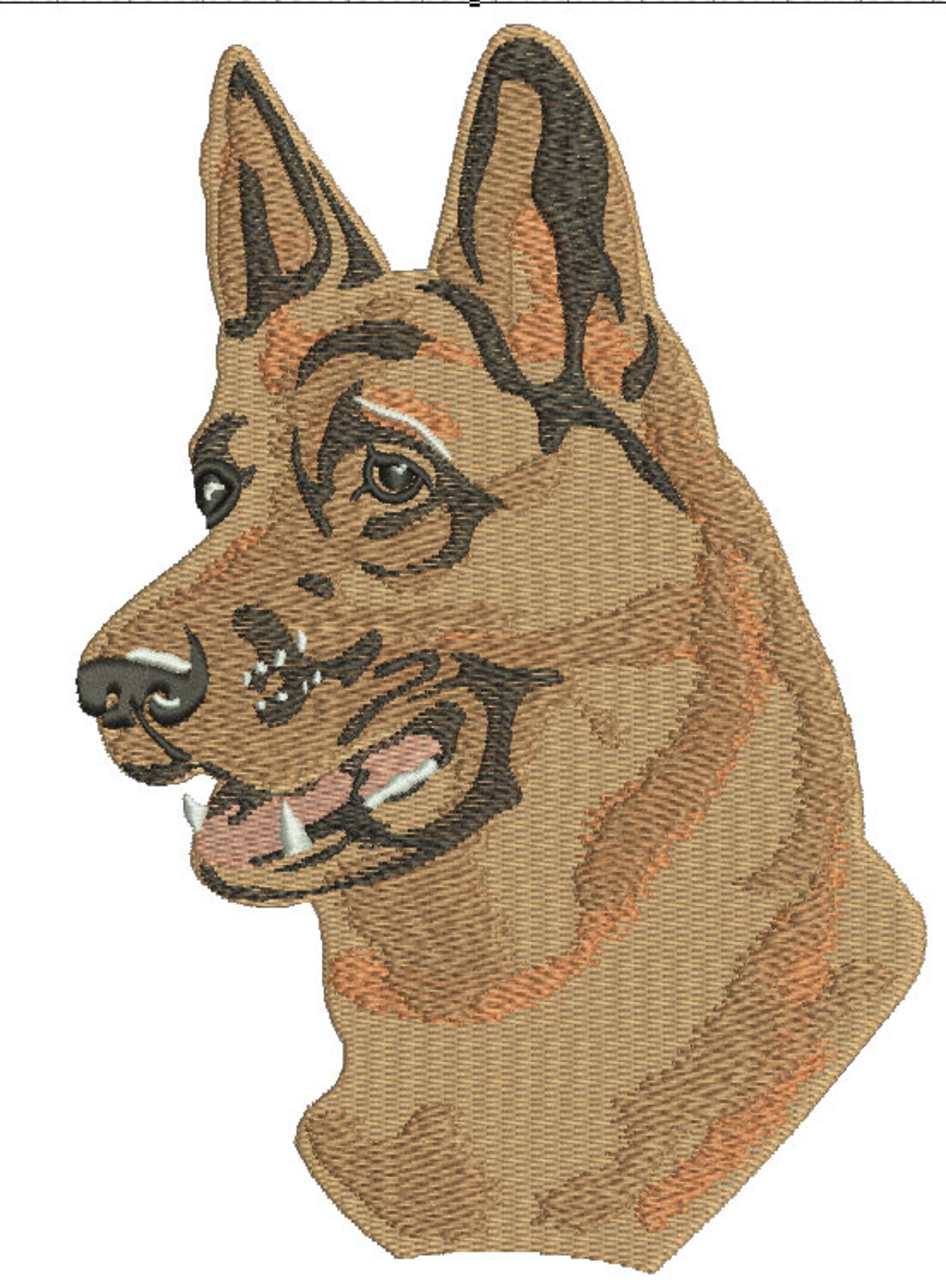 German Shepherd Machine Embroidery Design - Etsy