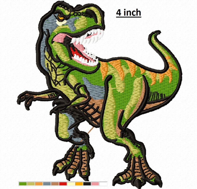 T Rex Dinosaur Tyrannosaurus Machine Embroidery Designs - Etsy