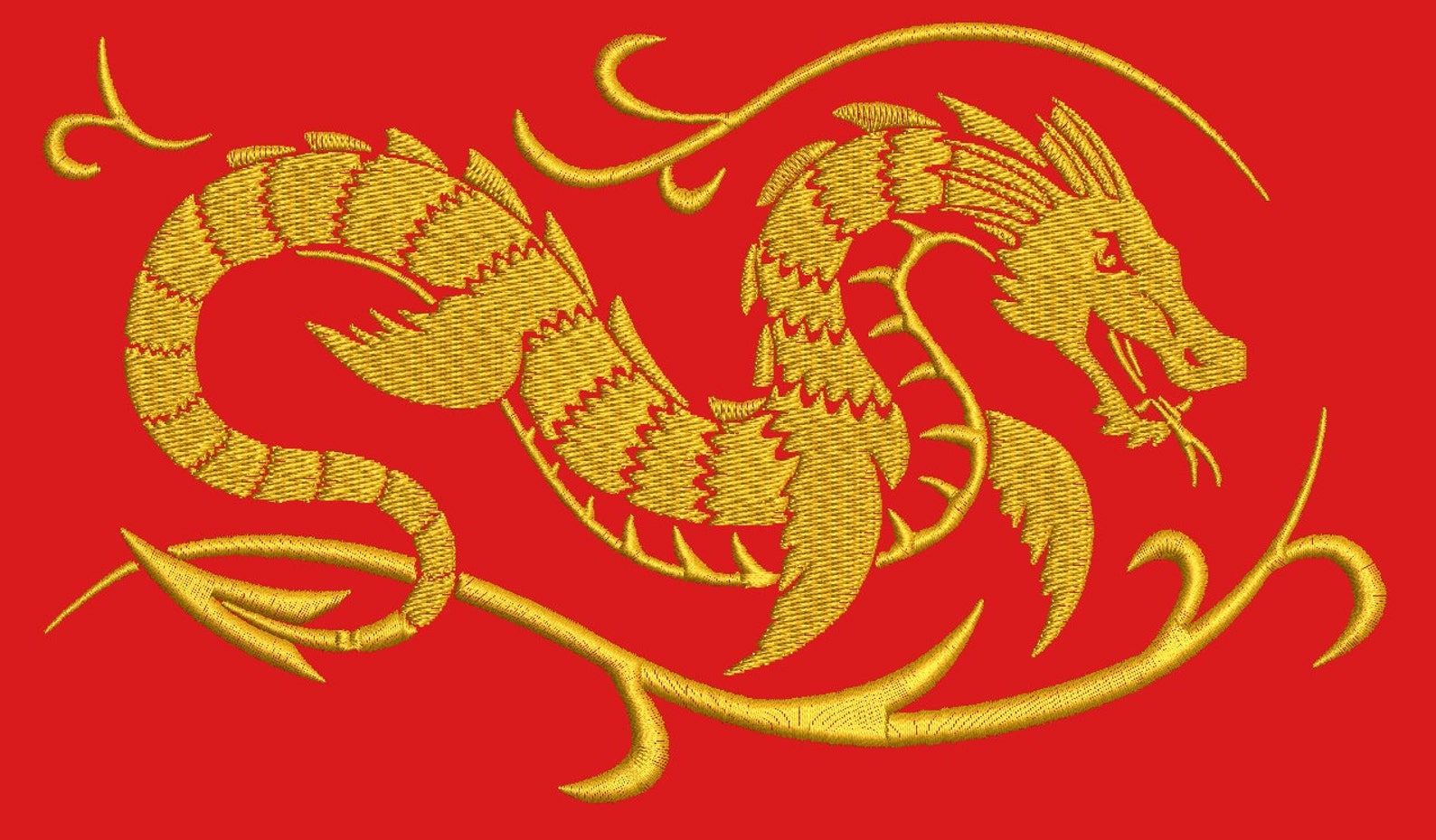 Chinese Dragon Machine Embroidery Design - Etsy