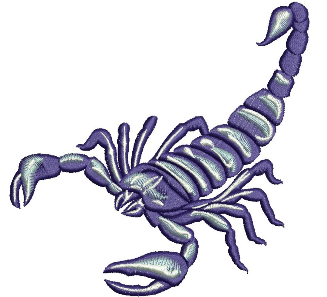 Scorpio Realistic Scorpion Machine Embroidery Design - Three Sizes ...