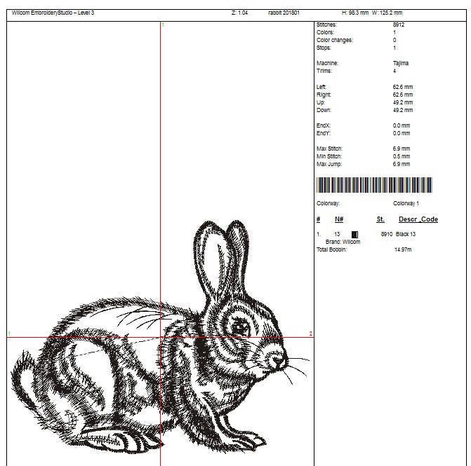 Rabbit Machine Embroidery Design Tested | Etsy