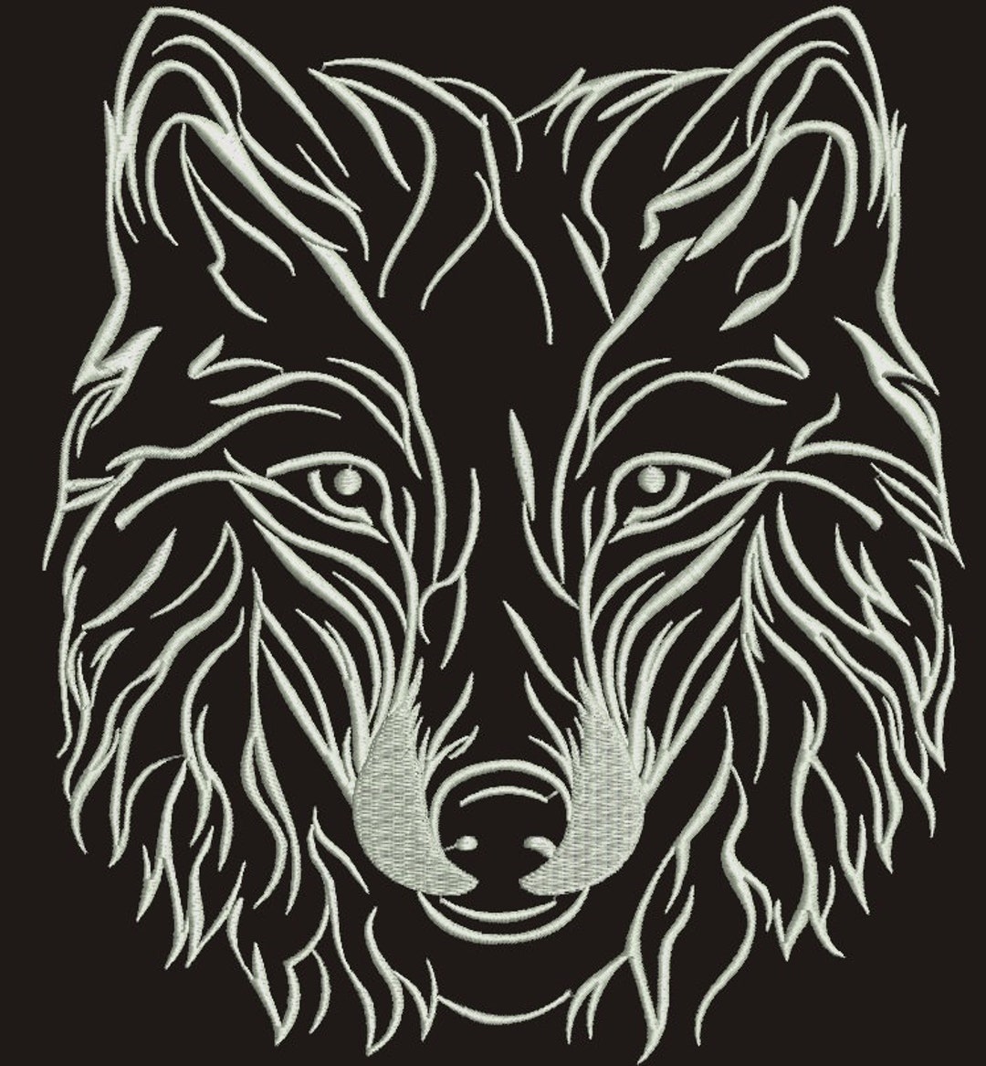 Wolf Machine Embroidery Design INSTANT DOWNLOAD - Etsy
