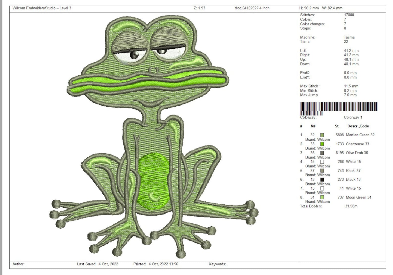 Cute Frog Machine Embroidery Design Tested - Etsy