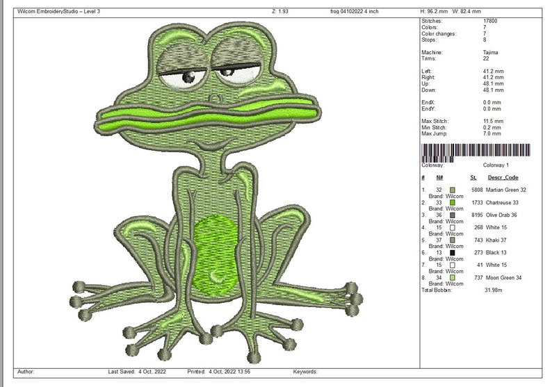 Cute Frog Machine Embroidery Design Tested - Etsy