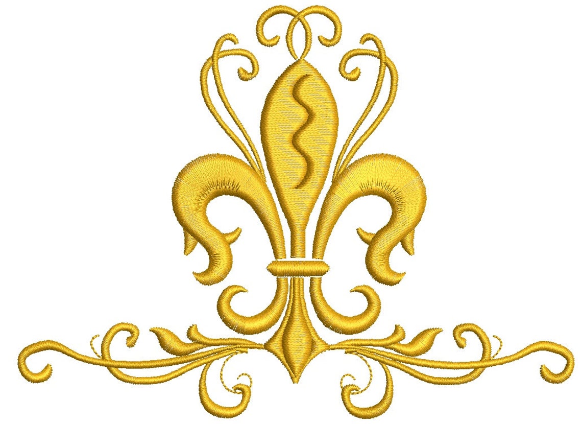 Fleur De Lis and Pattern Embroidery Designs - Etsy