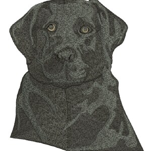Black Labrador Retriever Machine Embroidery Design - Etsy
