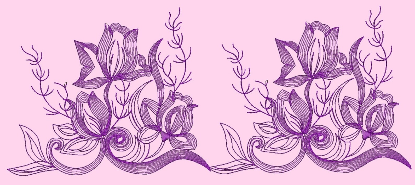 Border Embroidery Pattern Festoon Machine Embroidery - Etsy