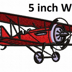 Red Biplane Airplane Machine Embroidery Design / Tested - Etsy