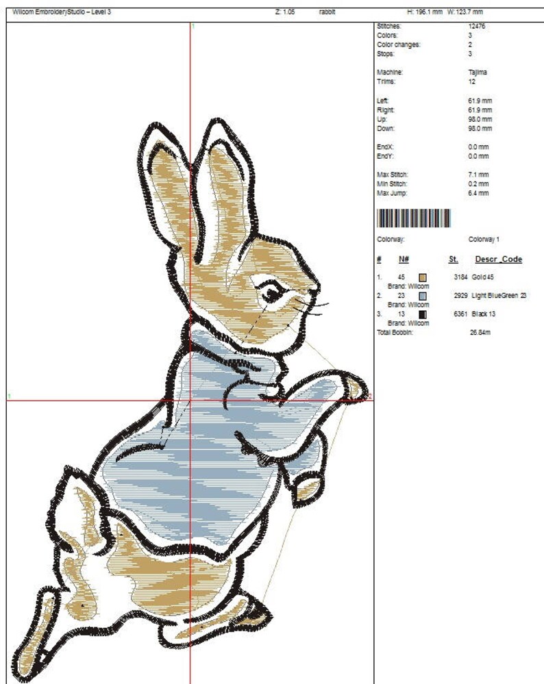 Rabbit Machine Embroidery Design - Etsy