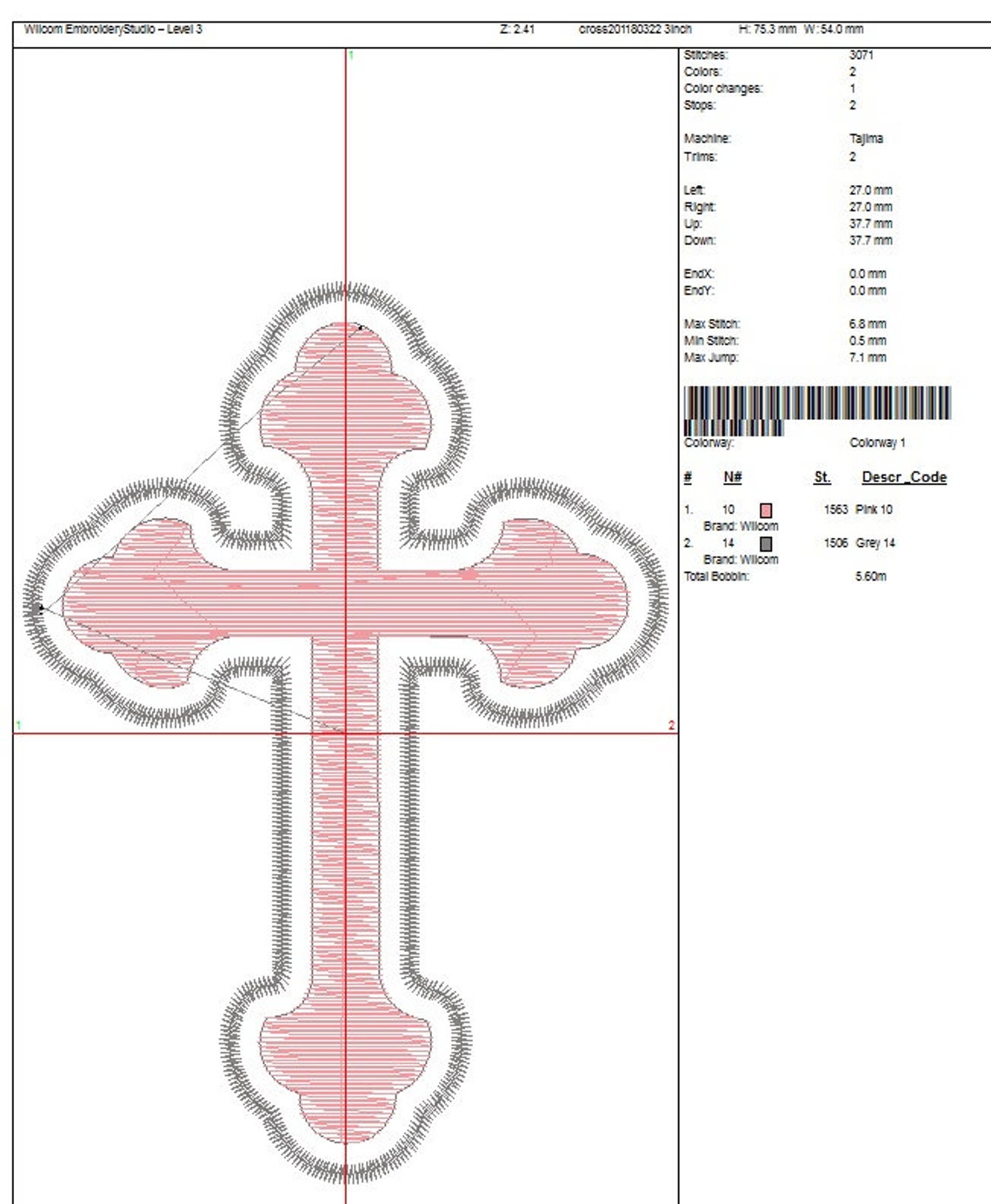 Cross Machine Embroidery Design Machine Embroidery Design - Etsy