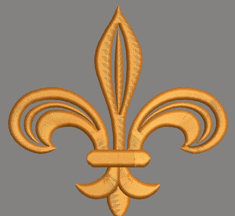 Fancy Fleur De Lis Embroidery Designs 4inc / 3 Inc /2 Inc. - Etsy