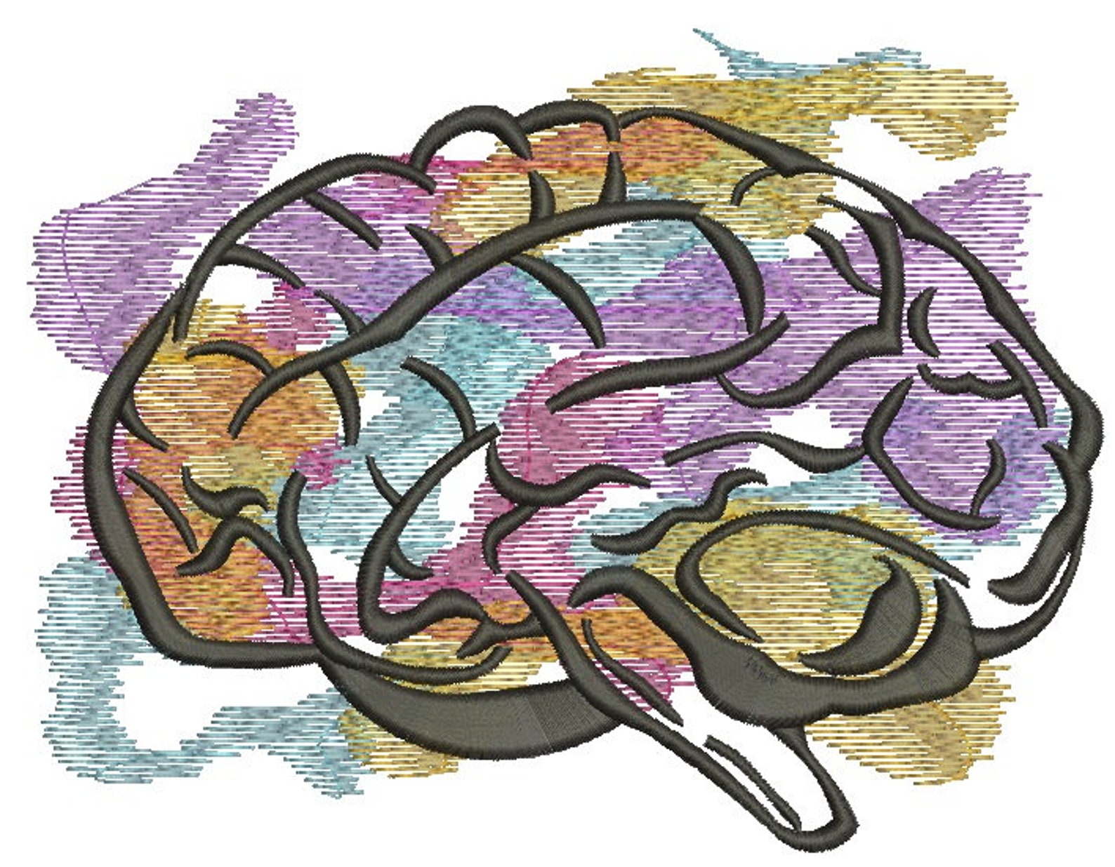 Brain Cerebrum Machine Embroidery Design / Instant Download - Etsy