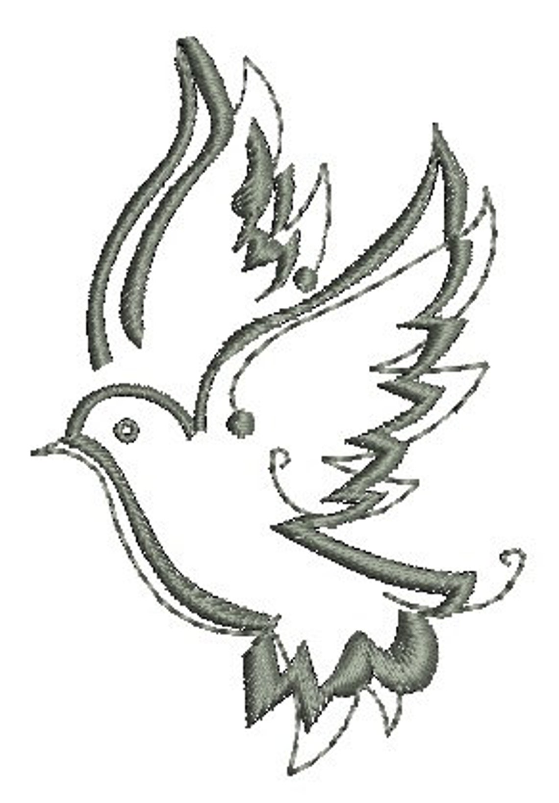 White Dove Bird Machine Embroidery Design - Etsy