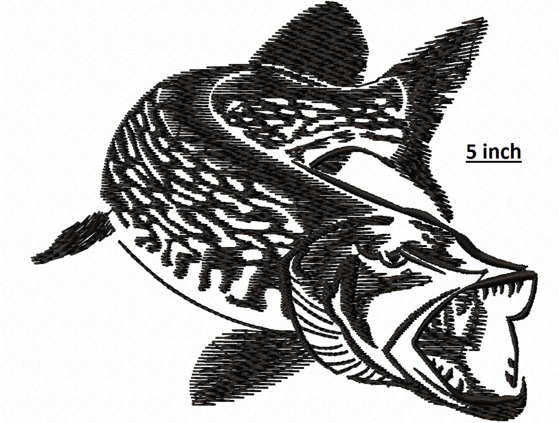 Pike Machine Embroidery Design Instant Download This is a - Etsy