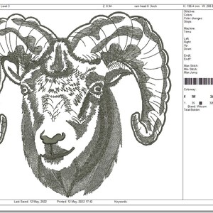 Ram Head Machine Embroidery Designs INSTANT DOWNLOAD - Etsy