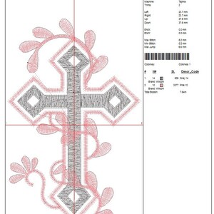 Cross Machine Embroidery Design - Machine Embroidery Design / and ...